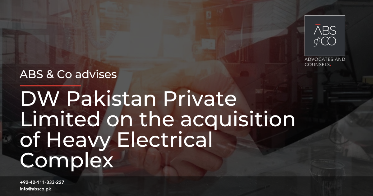 ABS & Co advises on the acquisition of Heavy Electrical Complex by DW ...